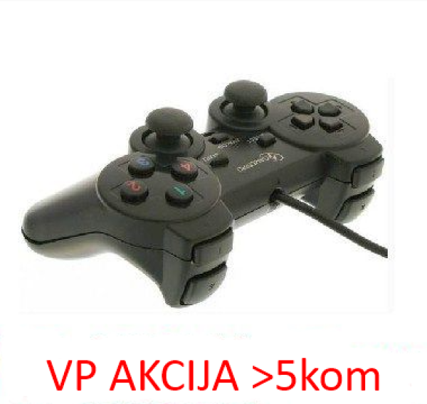 JPD-THRILLERSHOCK-BOX ** Gembird USB 2.0 analog vibration gamepad black(alt. JPD-UDV-01 (343)