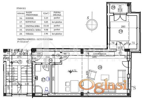 Stan u novogradnji, 53m2, preko puta hotela Tami Residence