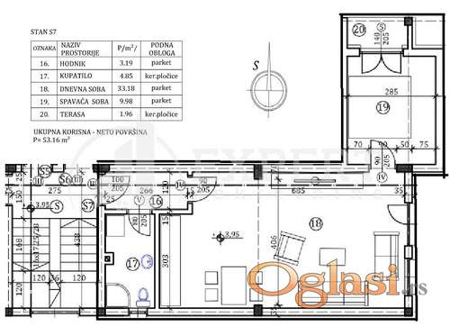 Stan u novogradnji, 53m2, preko puta hotela Tami Residence