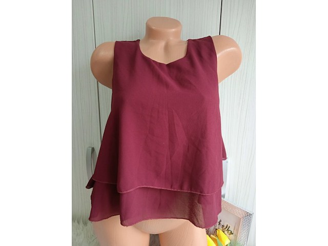 BORDO BLUZA SA KARNERIMA VEL S