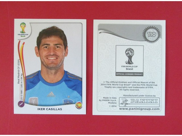 Panini BRASIL Brazil 2014 sličica broj 110