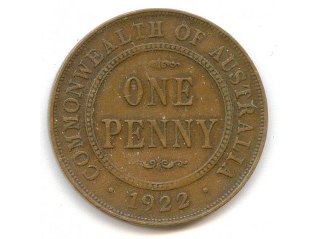 Australija 1 penny 1922