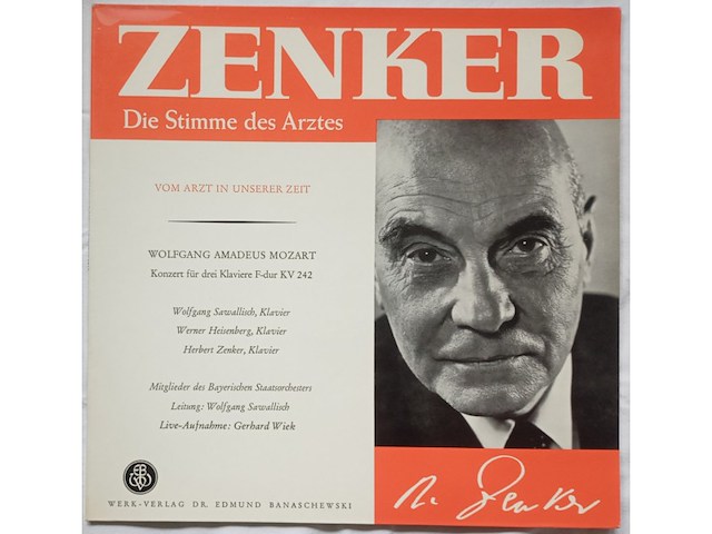 RUDOLF  ZENKER  -  Vom  Arzt  In  Unserer  Zeit