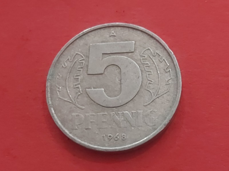 DDR - 5 pfennig 1968 god