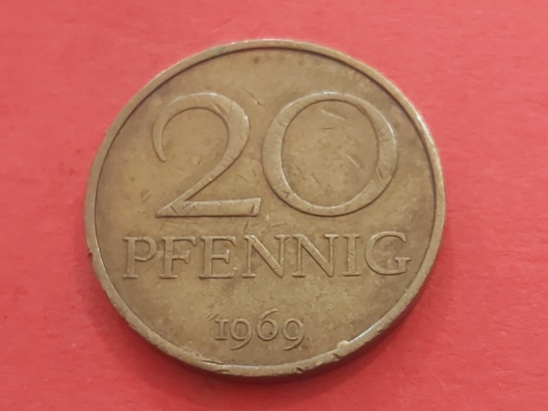 DDR - 20 pfennig 1969 god