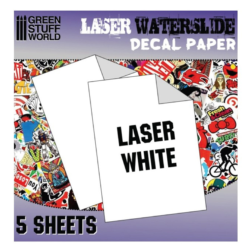 Laser/Inkjet Waterslide Decal A4-WHITE (packx5)