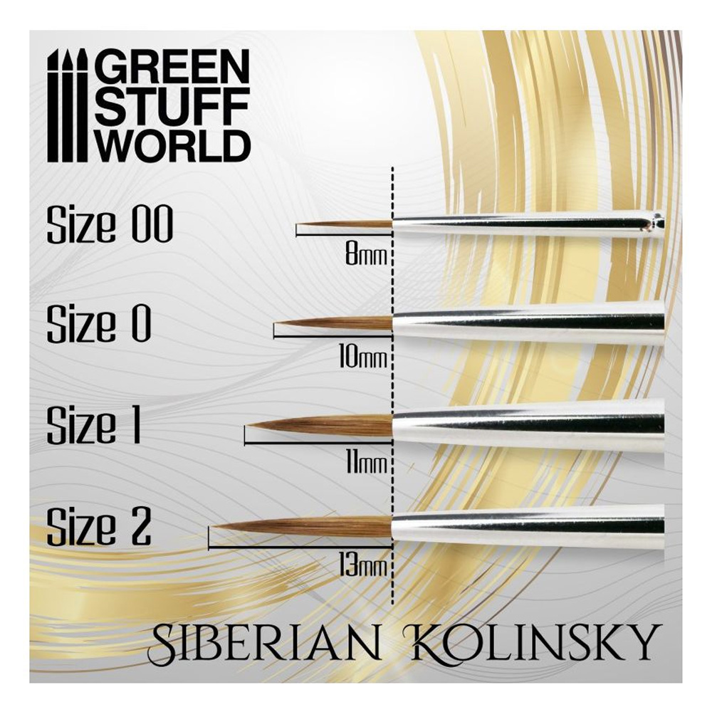 Siberian Kolinsky Brush size #1 - GOLD SERIE