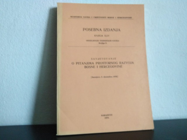 Savjetovanje o pitanjima prostornog razvoja Bosne...