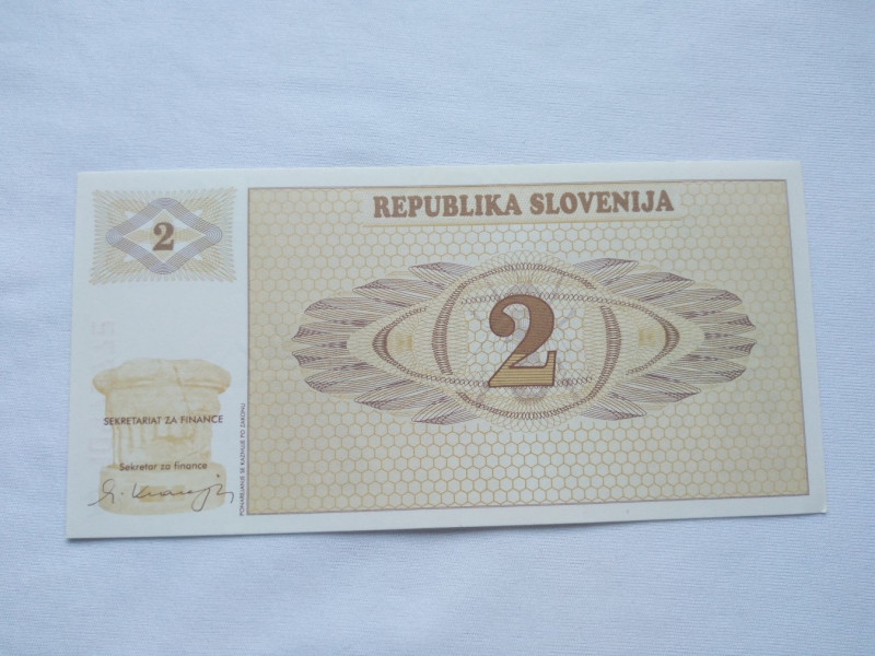 Словенија 2 толара,1991 год.УНЦ