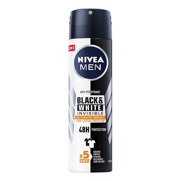 Nivea deo sprej b&w ult impact m 150ml nivea