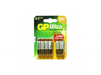 Baterija GP ultra alkalna LR03 AAA 4+2