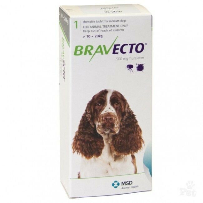 BRAVECTO TABLETA ZA ZVAKANJE ZA PSE 10-20KG, lek dostupan u prodavnici