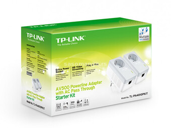 Powerline adapter TP-LINK TL-PA4010P KIT AV600 600Mbps Homeplug AV uticnica 300m