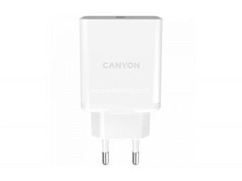 Canyon, Wall charger with 1*USB, QC3.0 24W, Input: 100V-240V, Output: DC 5V/3A,9V/2.67A,12V/2A, E...