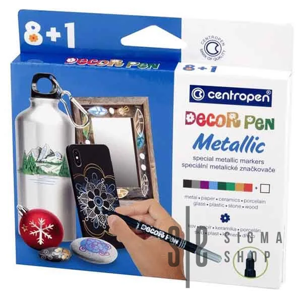 Decor pen Centropen flomasteri 2737/09 metallic