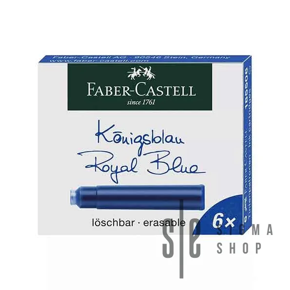 Patrone Faber Castell 1/6 plava 185506