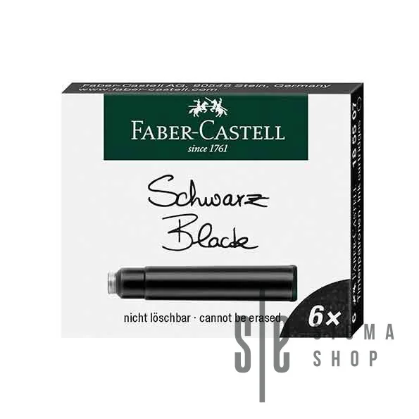 Patrone Faber Castell 1/6 crna 185507