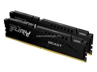 KINGSTON DIMM DDR5 64GB (2x32GB kit) 5200MT/s KF552C40BBAK2-64 Fury Beast RGB black