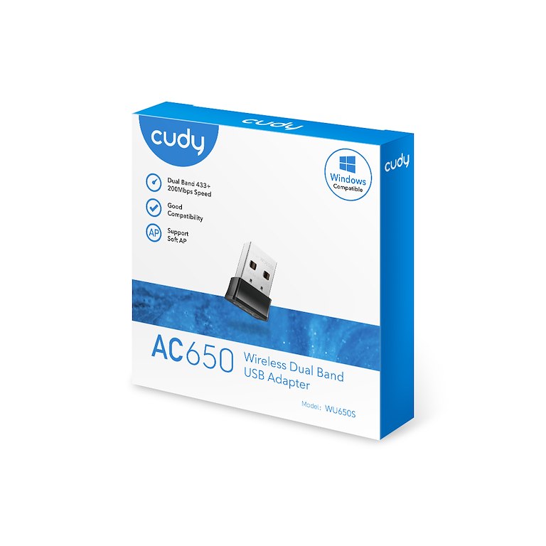 CUDY WU650S 650Mbps Wi-Fi Dual Band USB Adapter