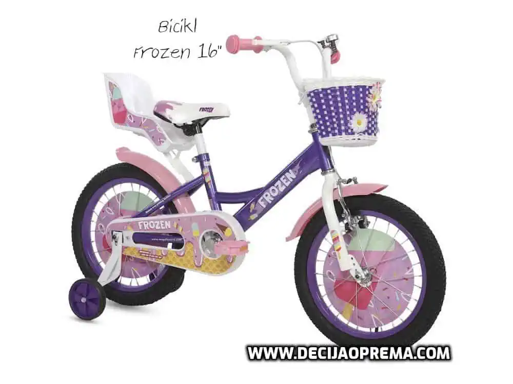 Bicikl Galaxy Frozen 16″ za decu Ljubičasti