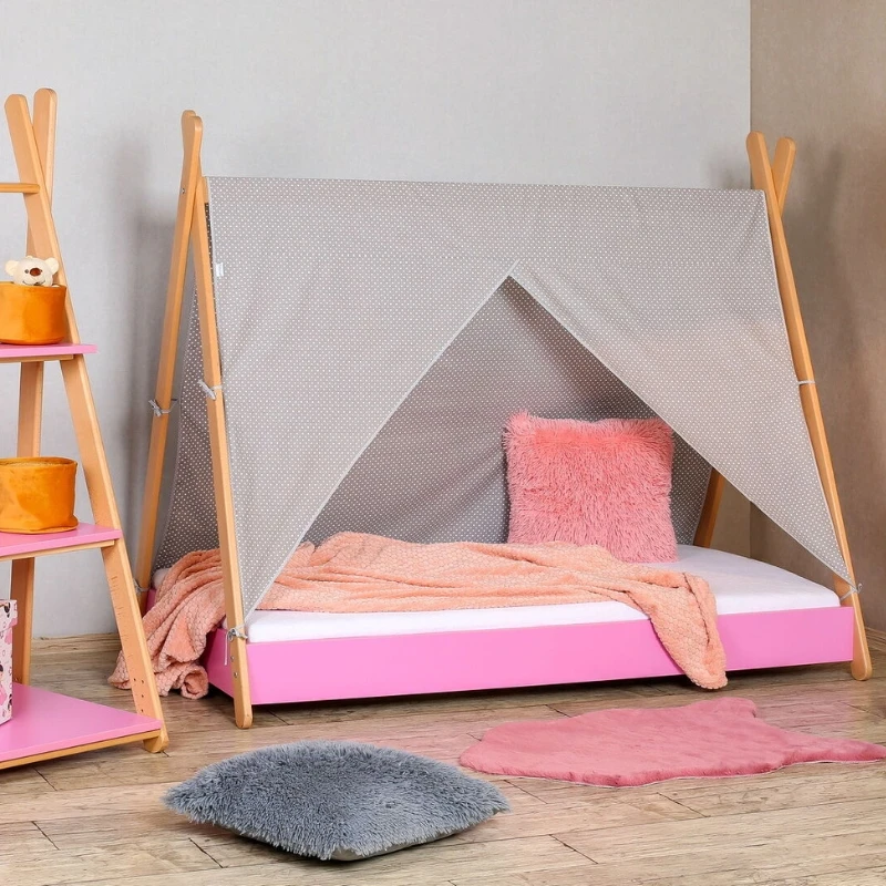 Krevet za decu šator Bella Luni - Tipi Roze, 160 x 80