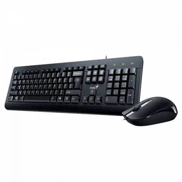 GENIUS Žična tastatura i miš KM-160 US (Crna)