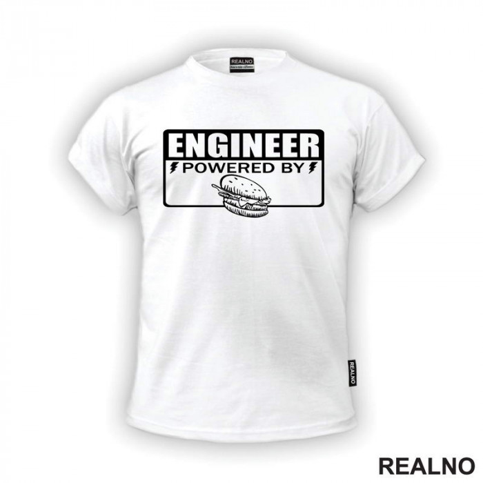 ENGINEER POWERED BY - SENDVIČ - GEEK - MAJICA