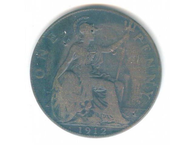 Velika Britajina 1 penny 1912 H