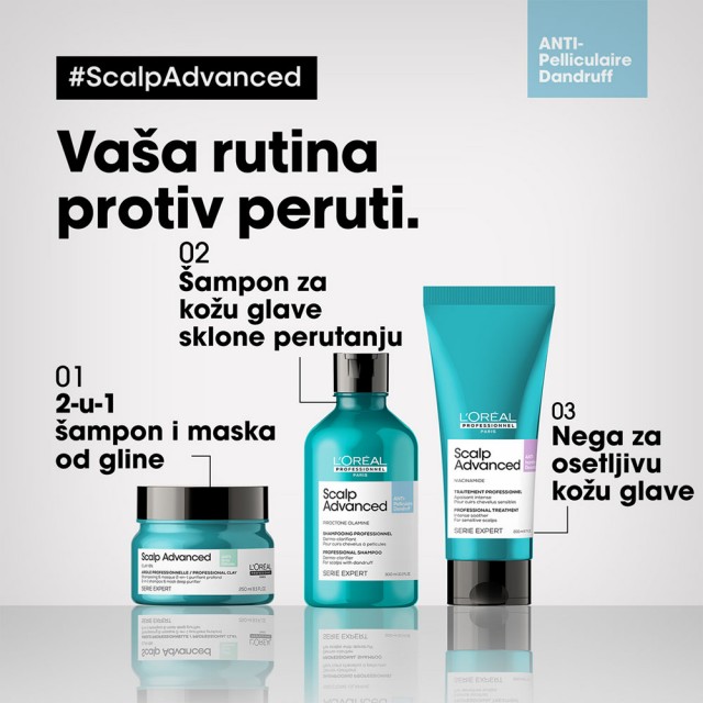 L’ORÉAL PROFESSIONNEL SCALP ADVANCED ANTI-DANDRUFF ŠAMPON ZA KOŽU GLAVE SKLONE PERUTANJU 300ML