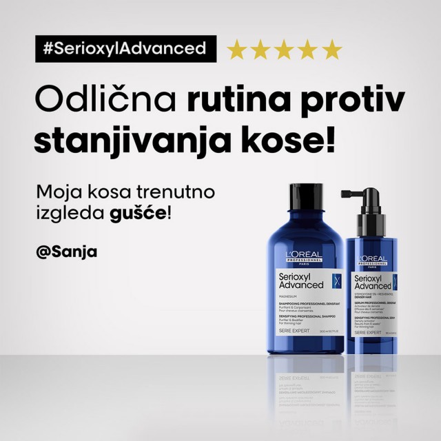 L’ORÉAL PROFESSIONNEL SCALP ADVANCED SERIOXYL ADVANCED DENSER SERUM ZA POBOLJŠANJE GUSTINE KOD PROREĐENE KOSE 90ML