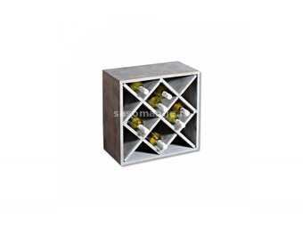 KESPER KSP69246 POLICA ZA VINO SIVO DRVO 20 BOCA 50X50X25CM