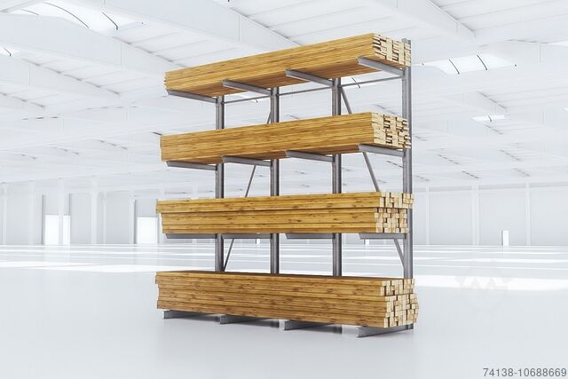 Cantilever rack
Kragarmregal einseitig Höhe: 4.160 mm Nutztiefe: 1.200 mm / Länge: 4.000 mm