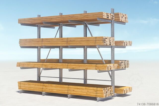 Cantilever rack
Kragarmregal doppelseitig Höhe 4.160 mm Tiefe je Seite 1.200 mm / Länge 4.000 mm