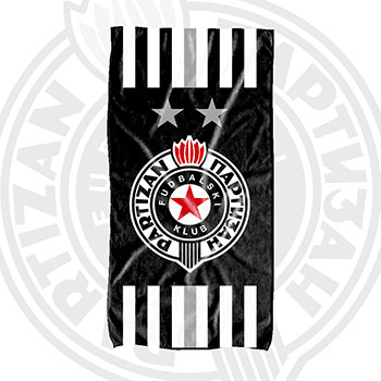 Peškir za plažu "Vertikalni grb" FK Partizan 2996