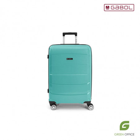 Gabol Midori - Proširivi srednji kofer s tvrdim kućištem, tirkizna boja