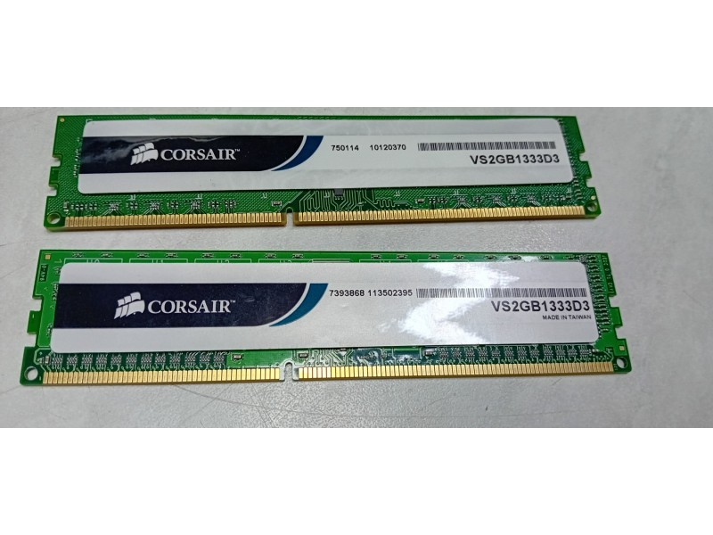 4gb ddr3 1333mhz corsair 2x2 gb ispravne