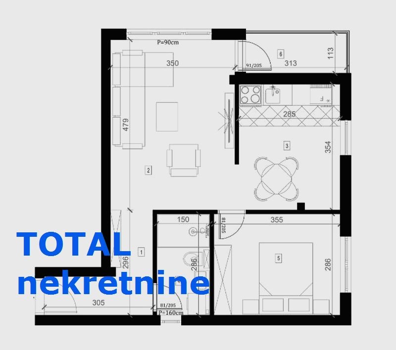 Stan,VETERNIK,VETERENIK 48.00m2,66745€ , ID: 1091117