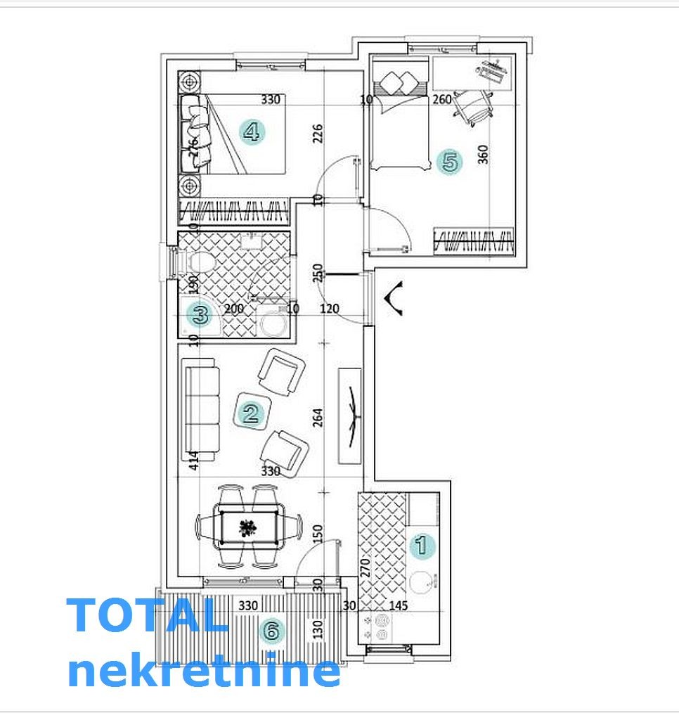 Stan,PETROVARADIN,PETROVARADIN 46.00m2,81140€ , ID: 1093611