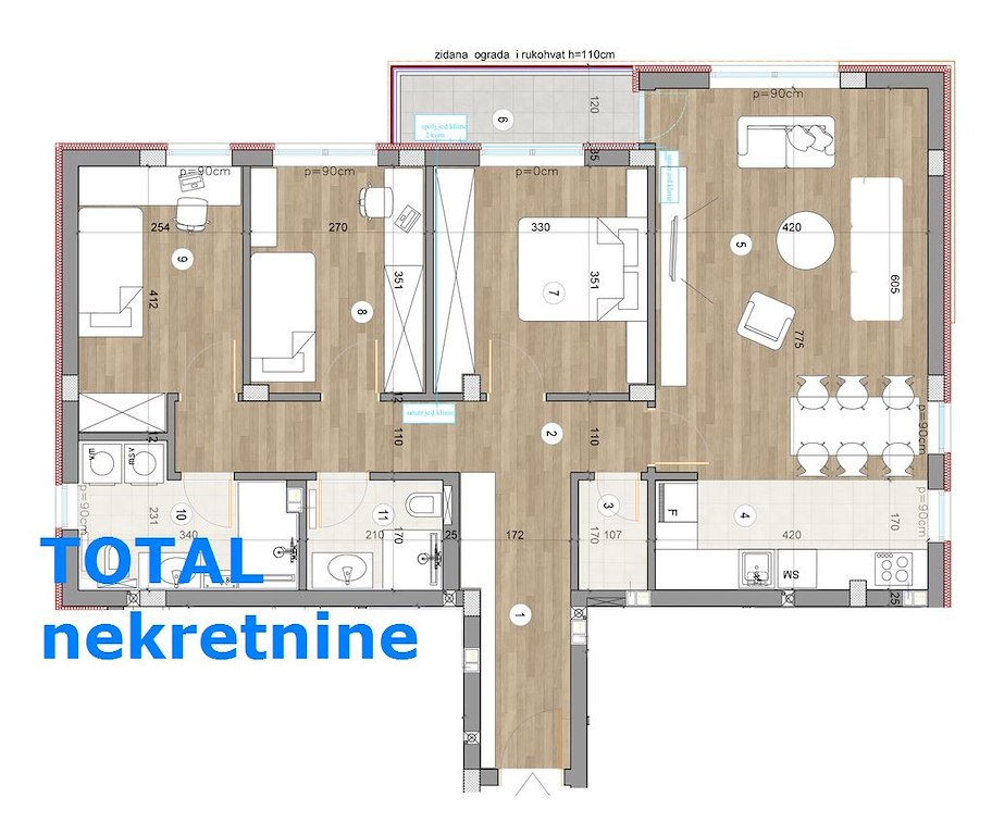 Stan,PETROVARADIN,PETROVARADIN 94.00m2,159520€ , ID: 1095950