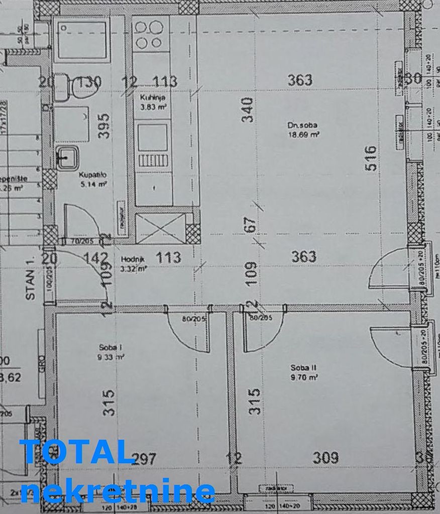 Stan,NOVI SAD,TELEP 48.00m2,96410€ , ID: 1095107