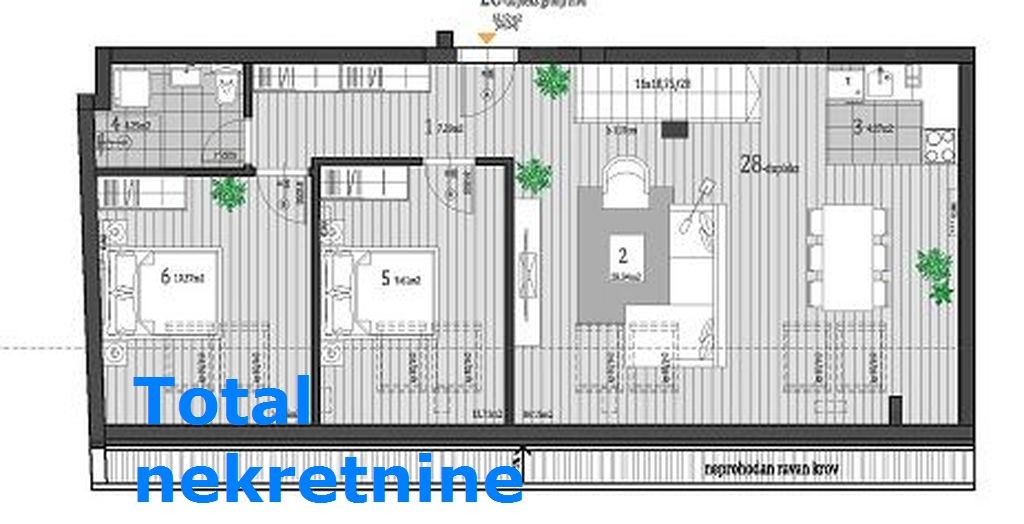 Stan,PETROVARADIN,PETROVARDIN 68.00m2,117200€ , ID: 1094211