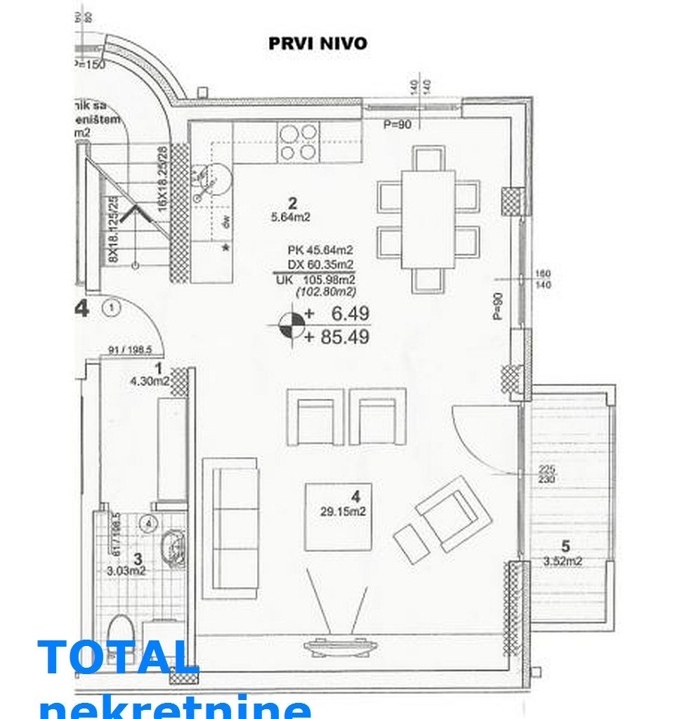 Stan,VETERNIK,CENTAR 105.00m2,161710€ , ID: 1094905