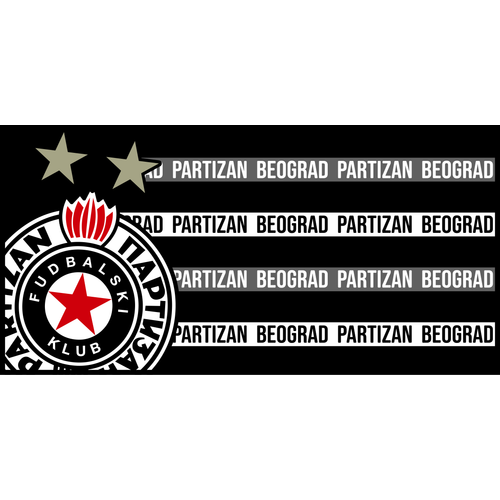 STEFAN peškir za plažu Partizan - horizontalni grb