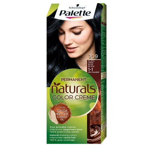 Palette Permanent Natural Colors boja za kosu 909 Plavičasto crna 1-1