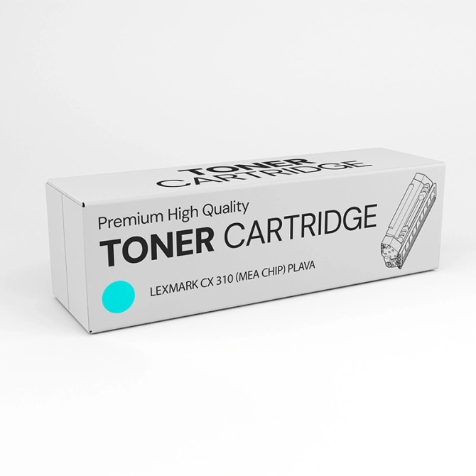 Lexmark CX 310 Cyan plavi Toner Kompatibilni MEA chip