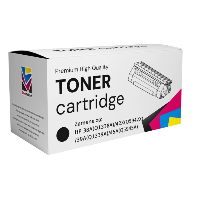 HP 38A (Q1338A) / 42X (Q5942X) / 39A (Q1339A) / 45A (Q5945A) - XL Kapacitet Toner Kompatibilni Univerzalni 20K