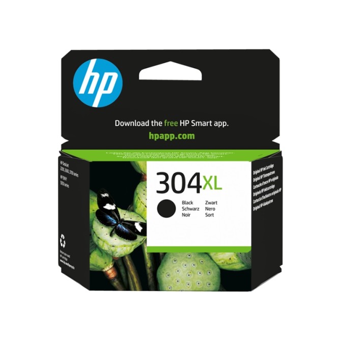 HP 304XL Bk ORIGINAL inkjet kertridž / N9K08AE