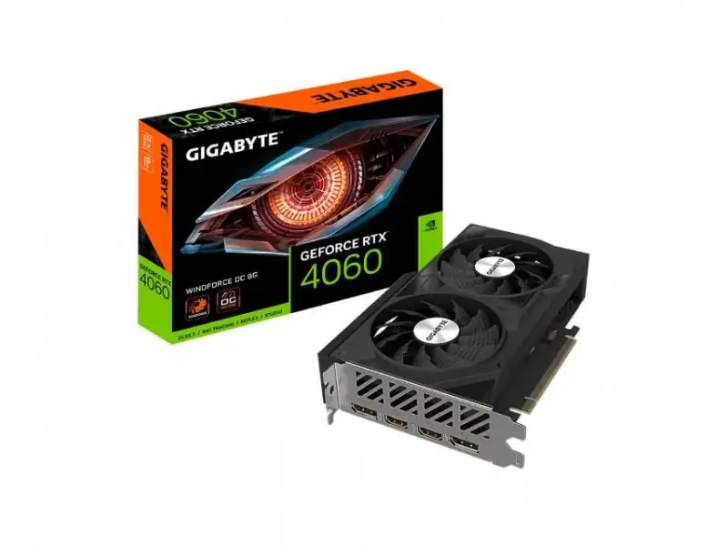 GIGABYTE NVIDIA GEFORCE RTX 4060 WINDFORCE OC 8GB GV-N4060WF2OC-8GD