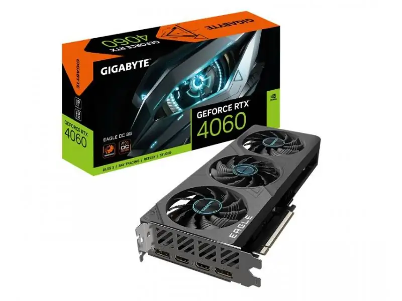 GIGABYTE NVIDIA GEFORCE RTX 4060 EAGLE OC 8GB GV-N4060EAGLE OC-8GD