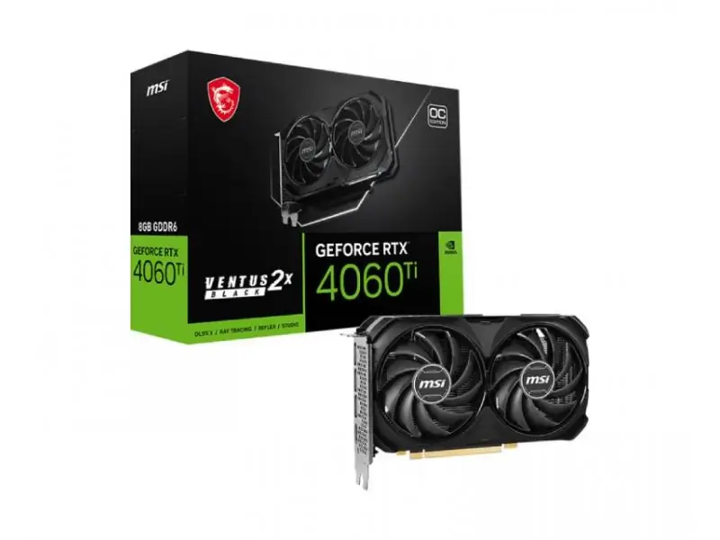 MSI NVIDIA GEFORCE RTX 4060 TI 8GB RTX 4060 TI VENTUS 2X BLACK 8G OC